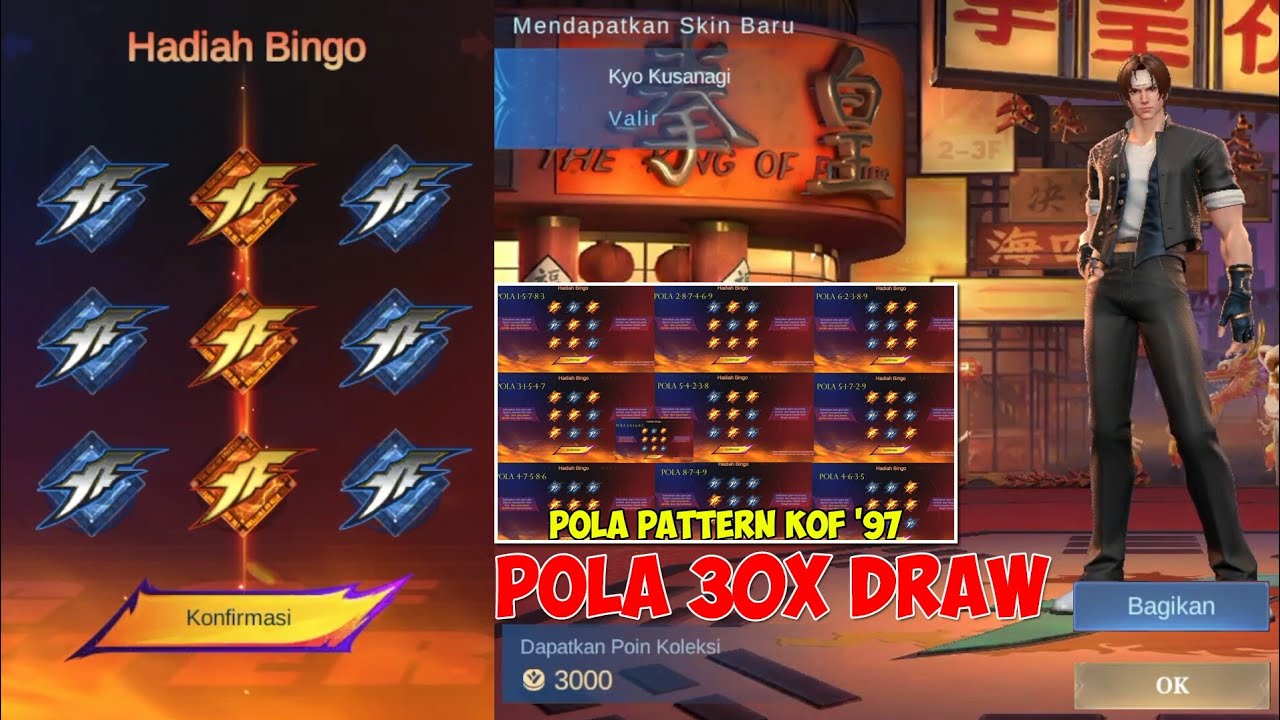 CARA MENDAPATKAN SKIN KOF VALIR POLA 30X DRAW PAKAI TOKEN KOF GRATIS ...