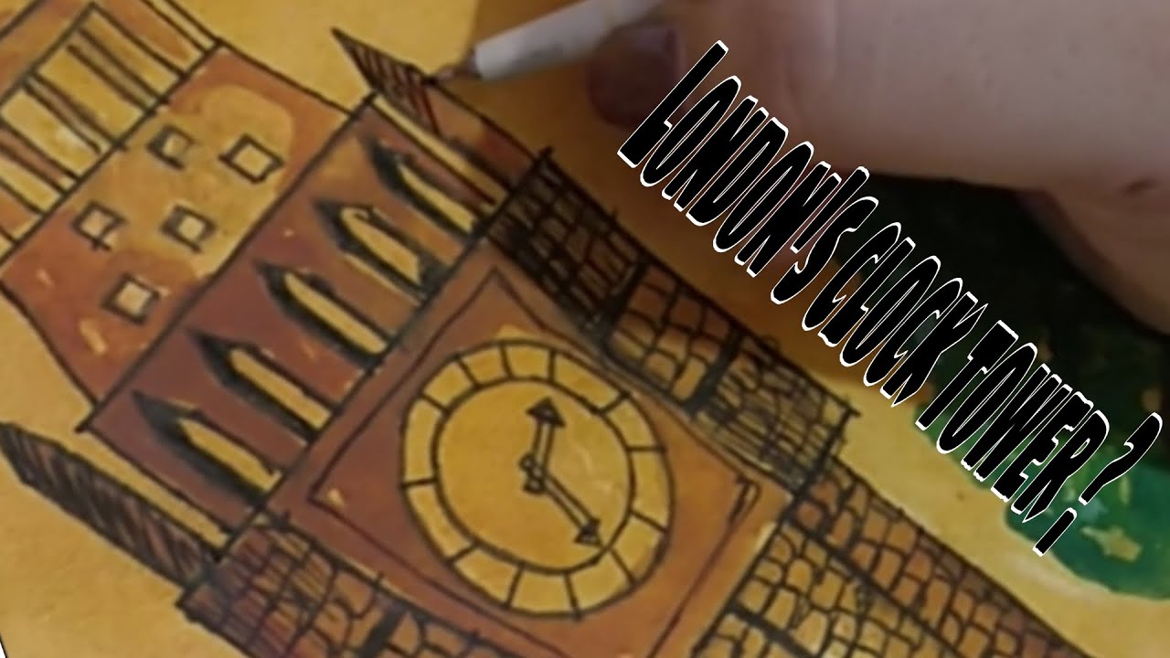 How I draw London's clock tower in a very creative yet easiest way ...
