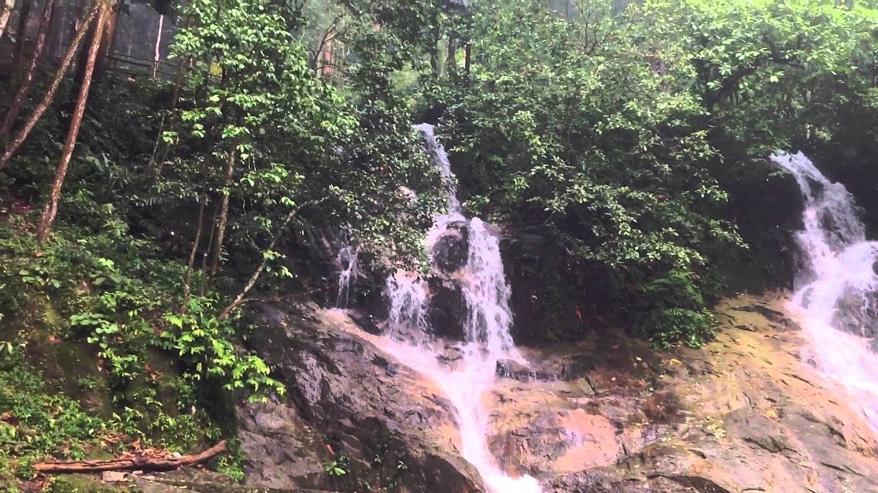 Beautiful segmented waterfall - YouTube