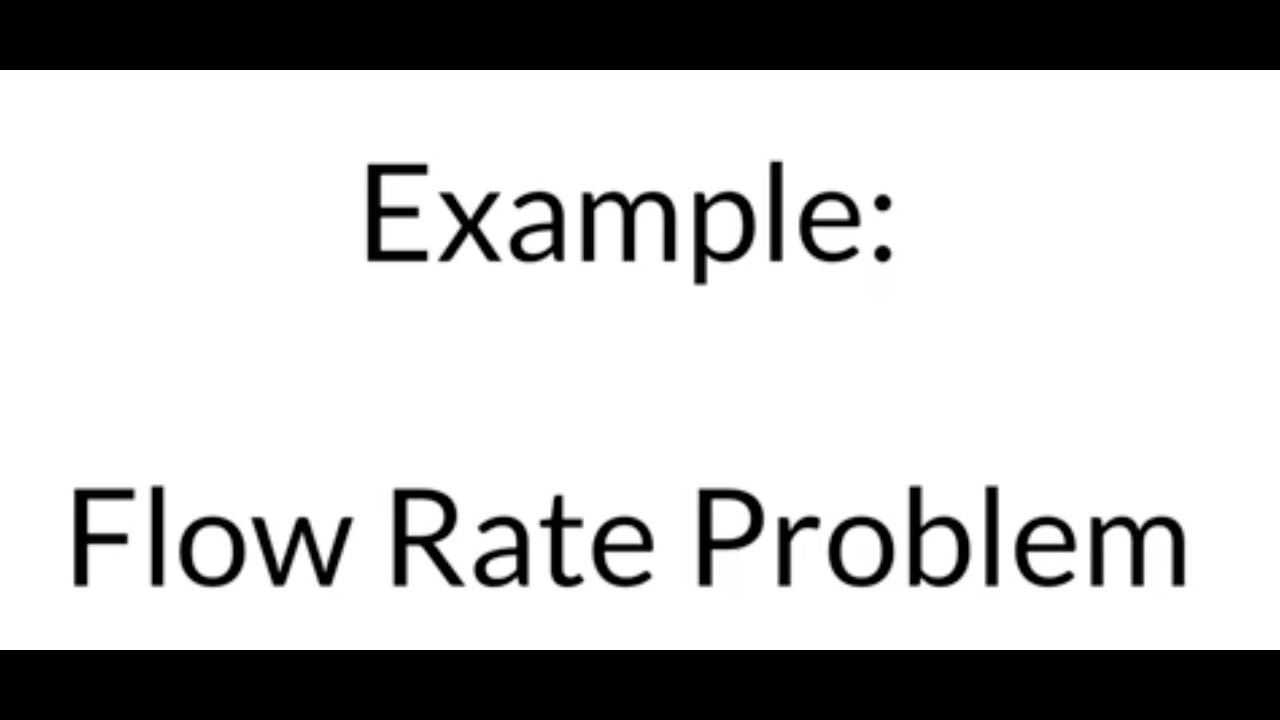 AP Calc: Flow Rate - YouTube