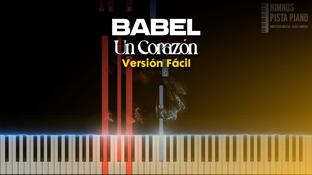Babel - Un Corazón | Easy Piano Tutorial + Partitura - YouTube