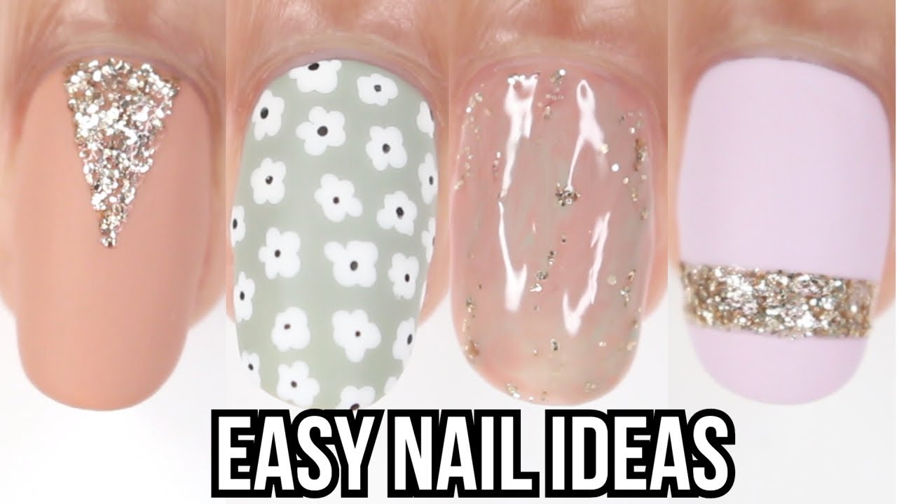 5 EASY SPRING NAIL IDEAS | DIY NAILS AT HOME - YouTube