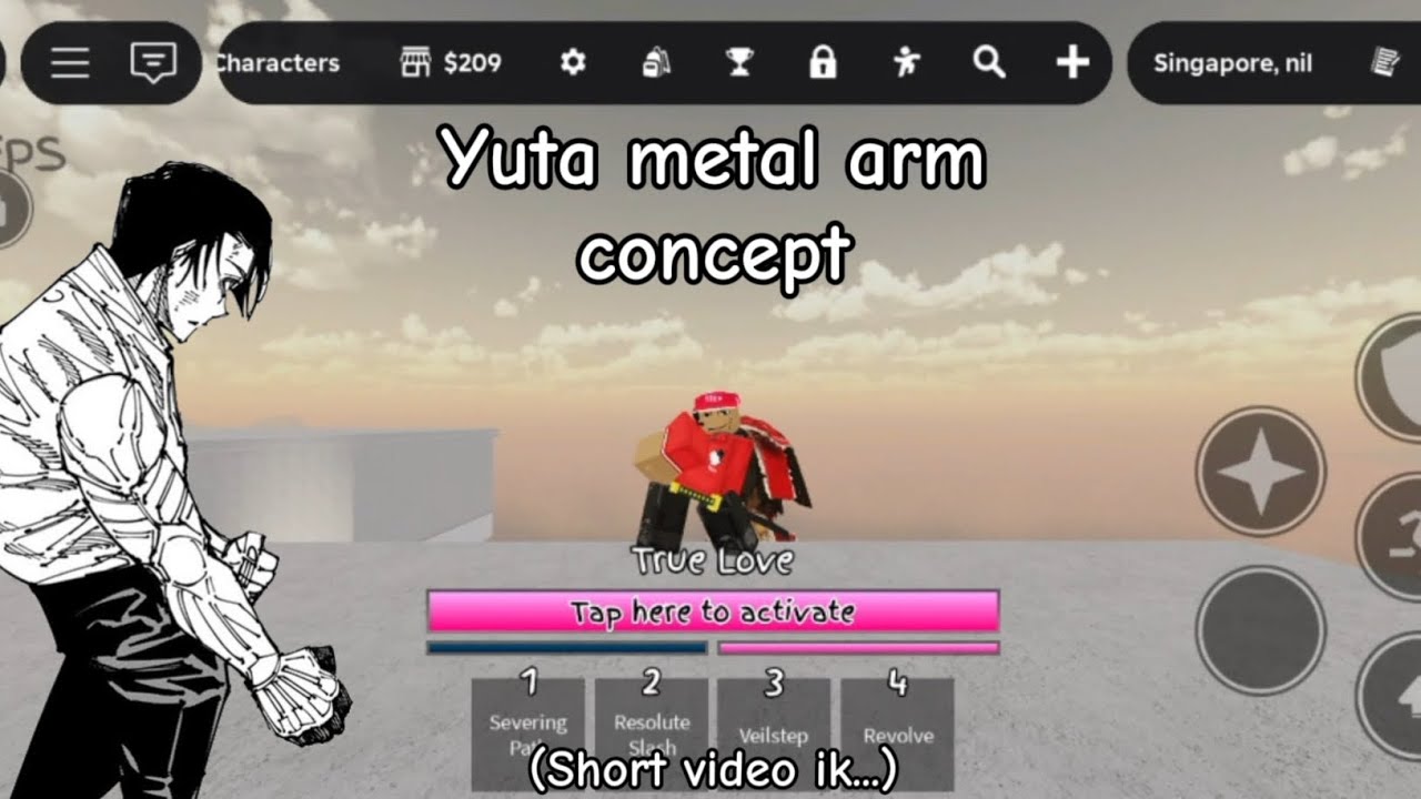 Yuta metal arm concept | JJS skill builder - YouTube