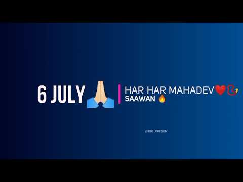 6 July saban ki pahli Somwar #status new mahadev status