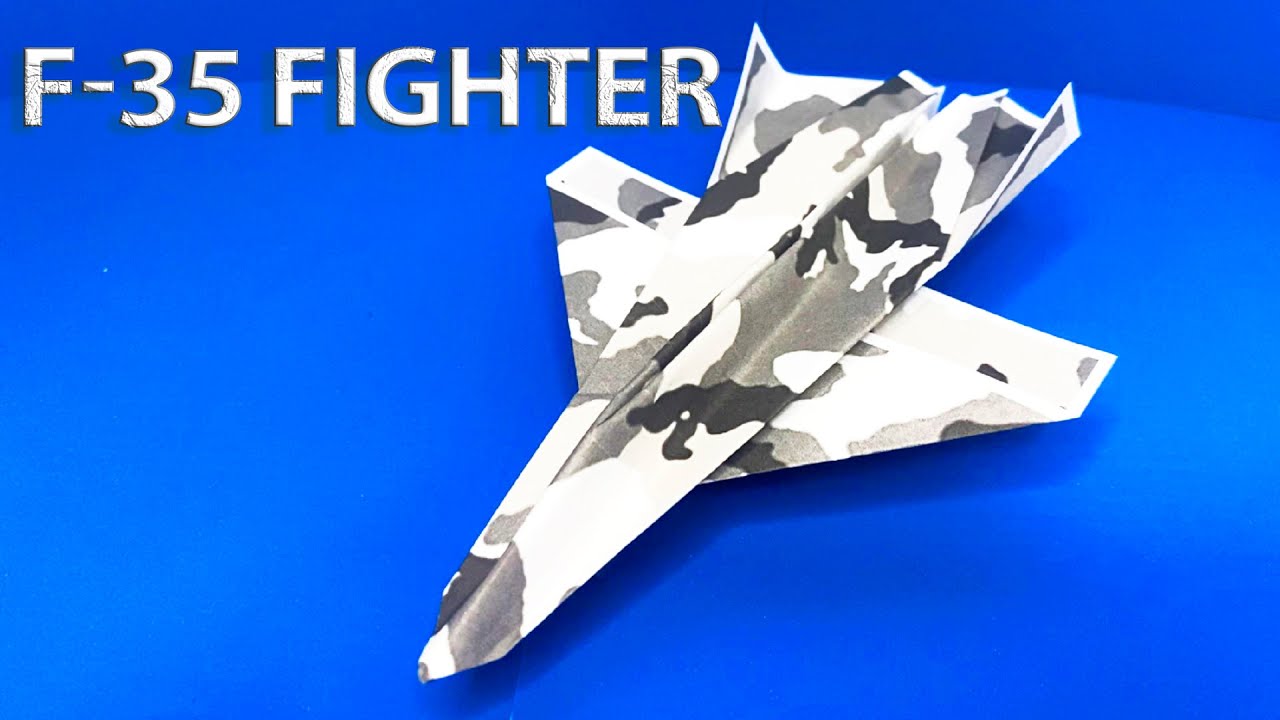 How to make a cool F 35 fighter plane with your own hands from a4 paper ...