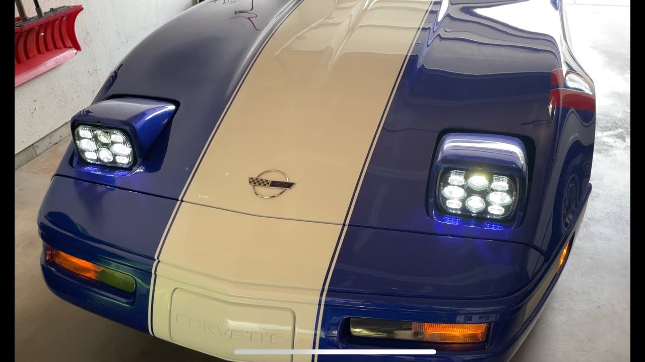 LED Taillights and Headlights for my 1996 C4 Corvette Grand Sport - YouTube