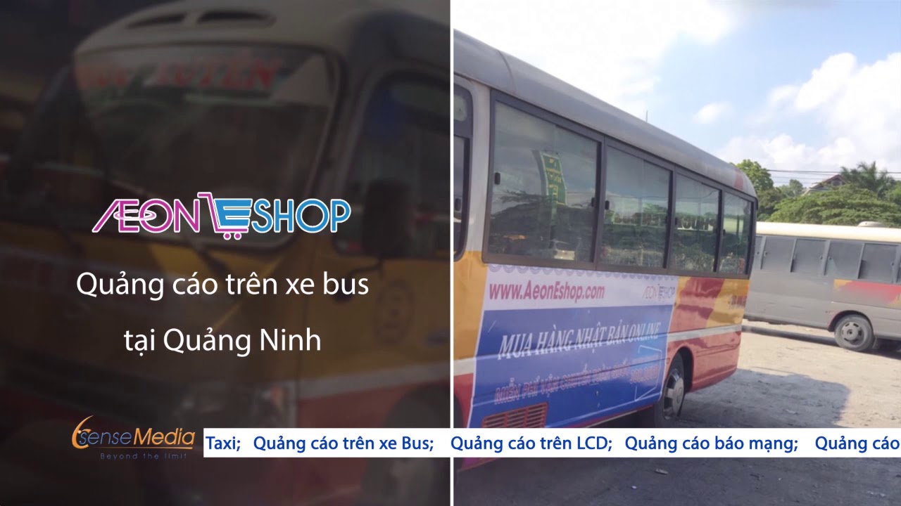 Aeon Eshop quảng cáo trên xe bus tại Quảng Ninh [SSM.VN] - YouTube
