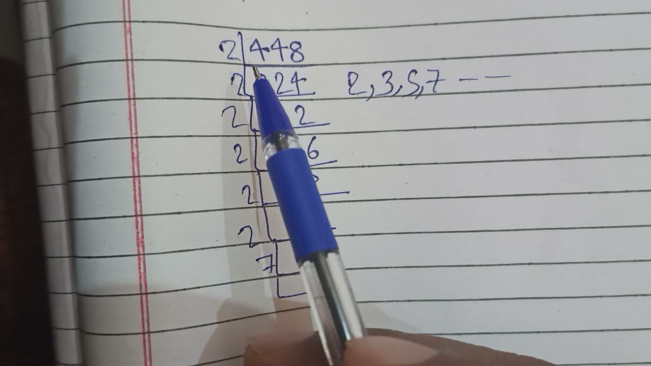 prime factors of 448 - YouTube