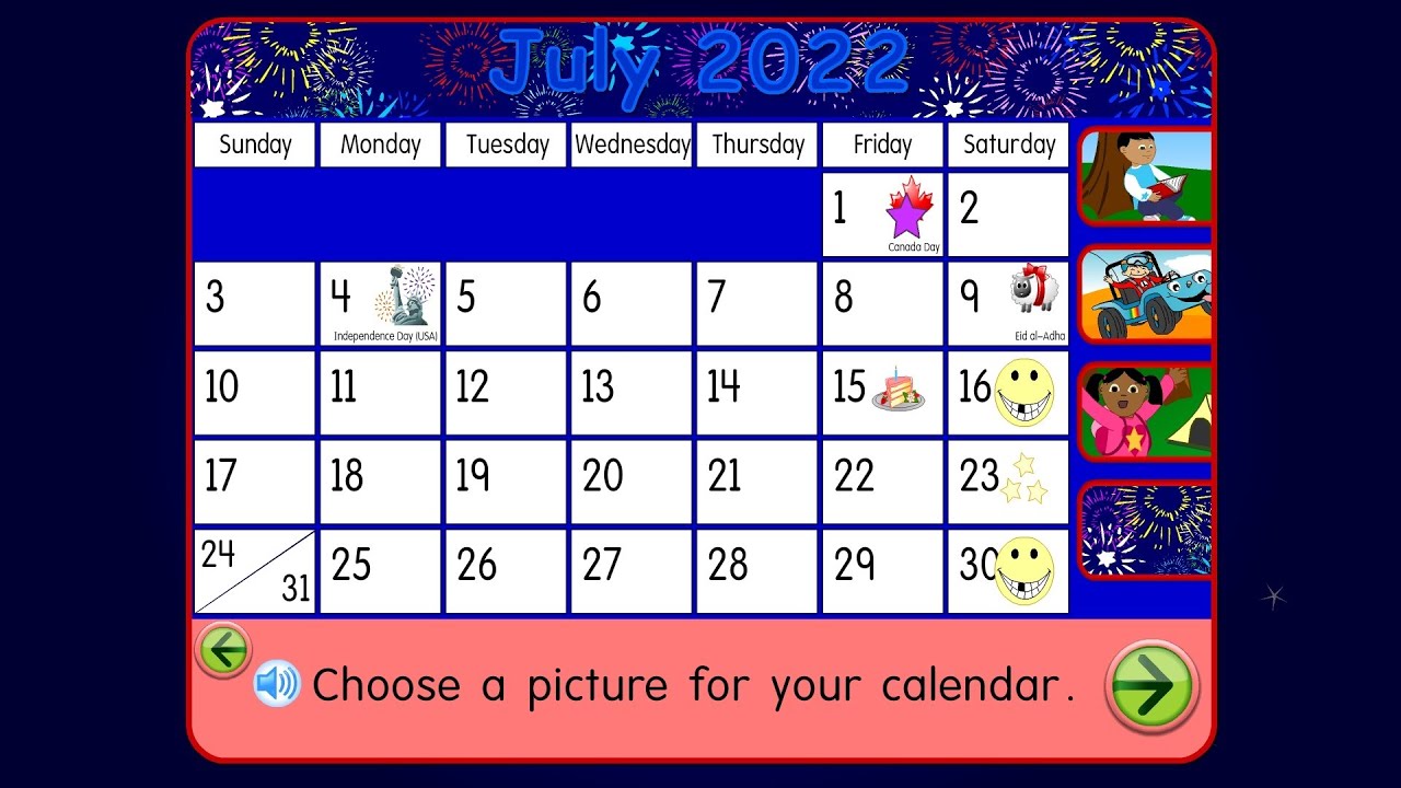 STARFALL CALENDAR JULY 2022 IS HERE - YouTube