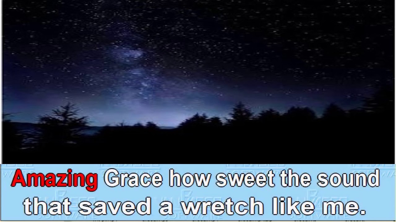 Amazing Grace karaoke with lyrics - YouTube
