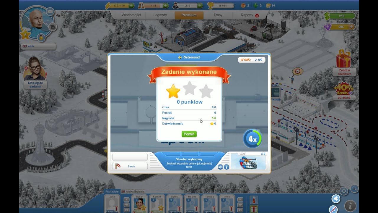 Biathlon Mania (facebook) gameplay PL - YouTube