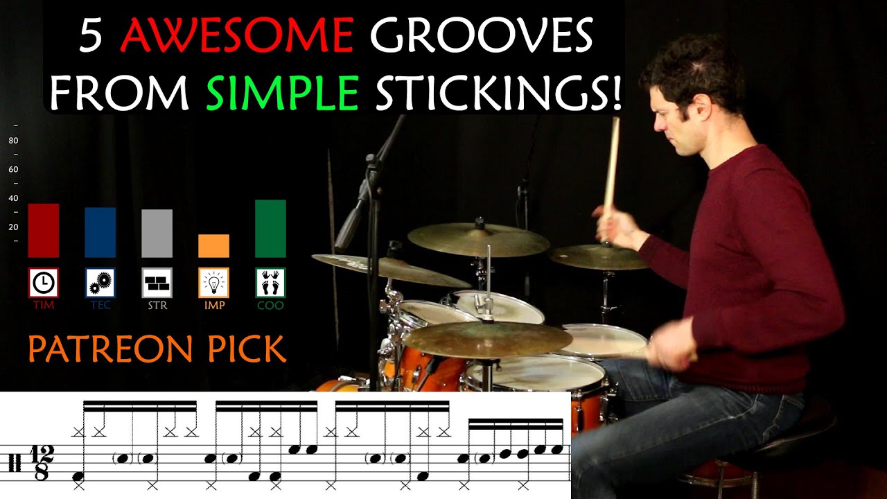 How to Create Grooves from Simple Stickings [Patreon Pick 1] - YouTube