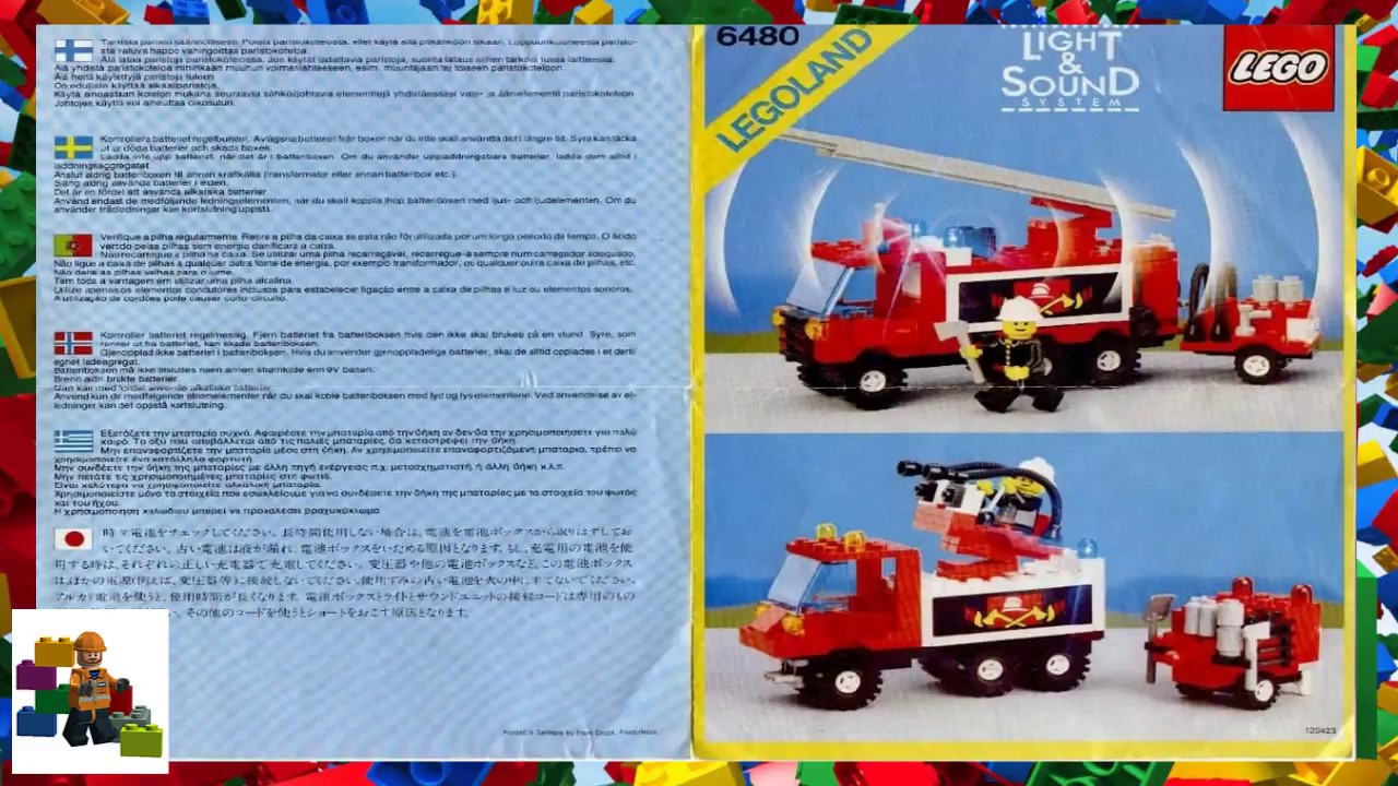 LEGO instructions - Town - Fire - 6480 - Hook and Ladder Truck - YouTube