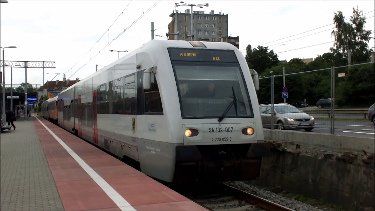 SA132-007 Pociąg osobowy Regio relacji Gdynia Główna - Hel - YouTube