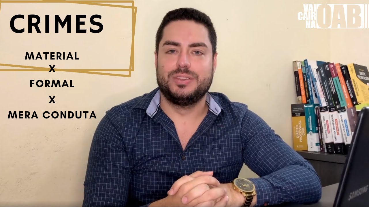 Diferença entre os crimes material, formal e de mera conduta - YouTube