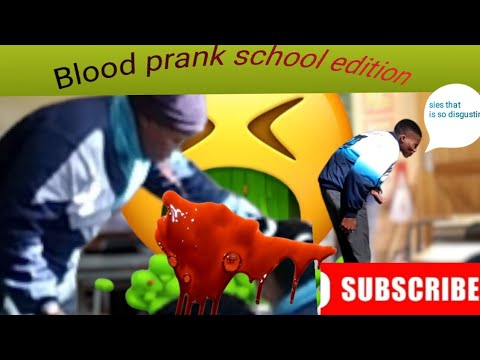 Blood🩸 prank (school edition) - YouTube