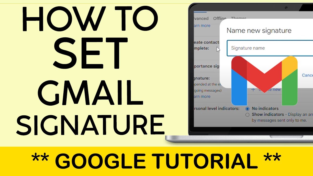 How to Set a Signature on Your GMail Account | Set Signature on Google ...