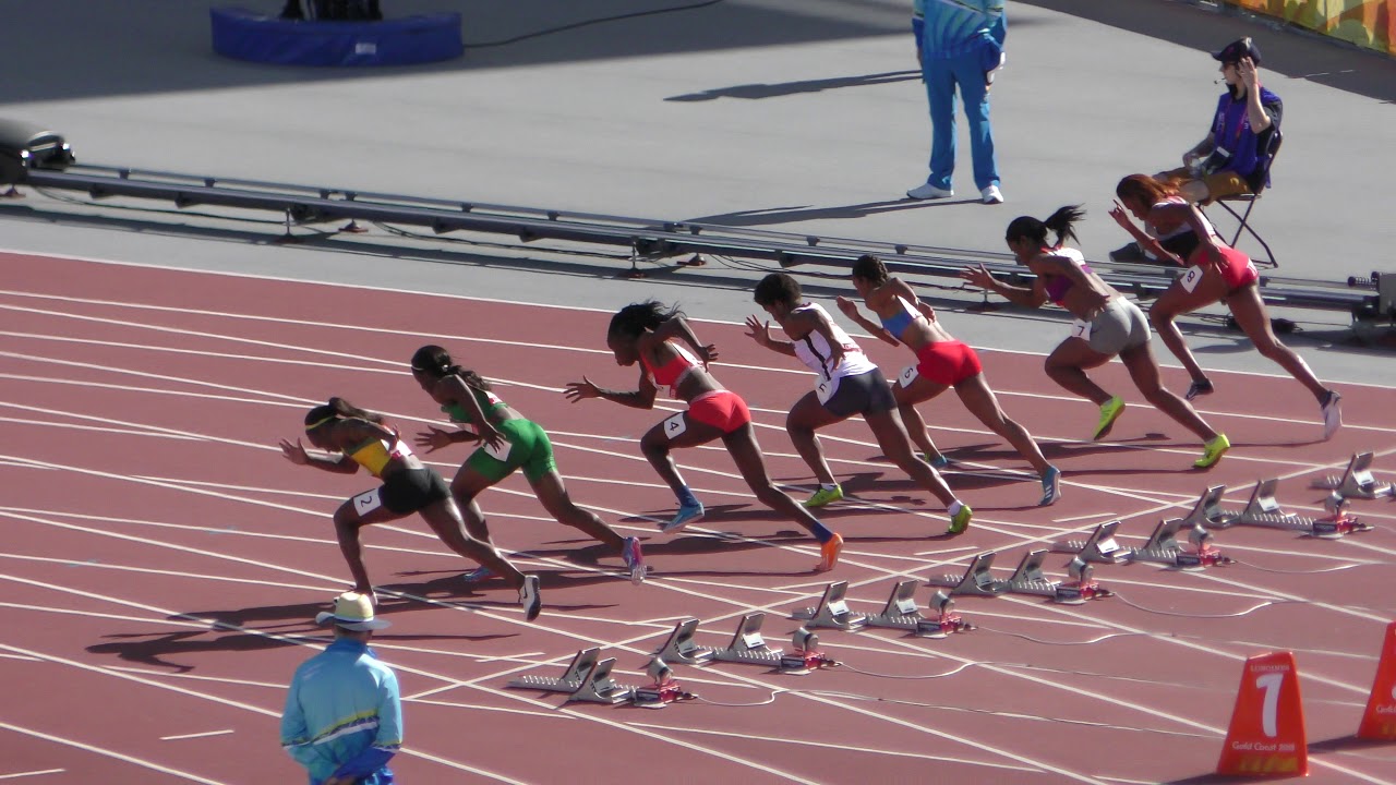 100m H6 Gayon Evans 11.37 +0.3 Gold Coast 2018 - YouTube