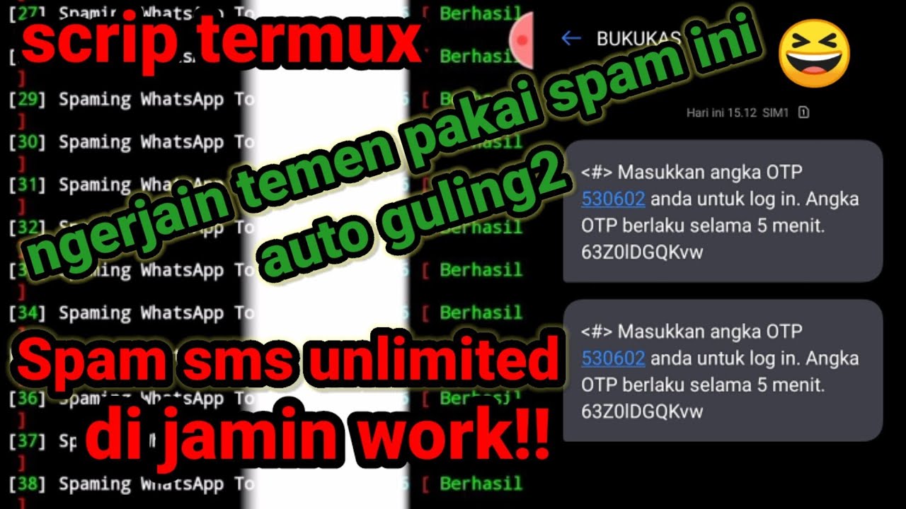Spam SMS pakai termux work100%|| terbaru 2021 unlimited - YouTube
