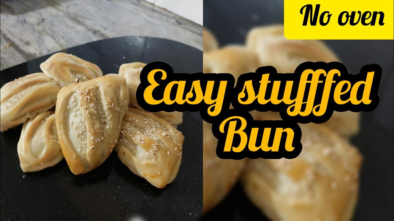 Easy bun stuffed with chicken/ lilly world - YouTube
