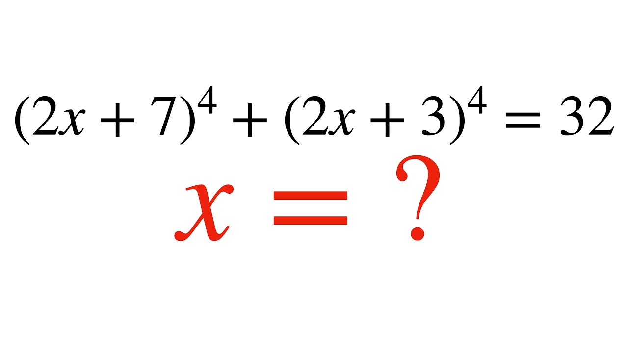 A Math Competition Equation Problem - YouTube