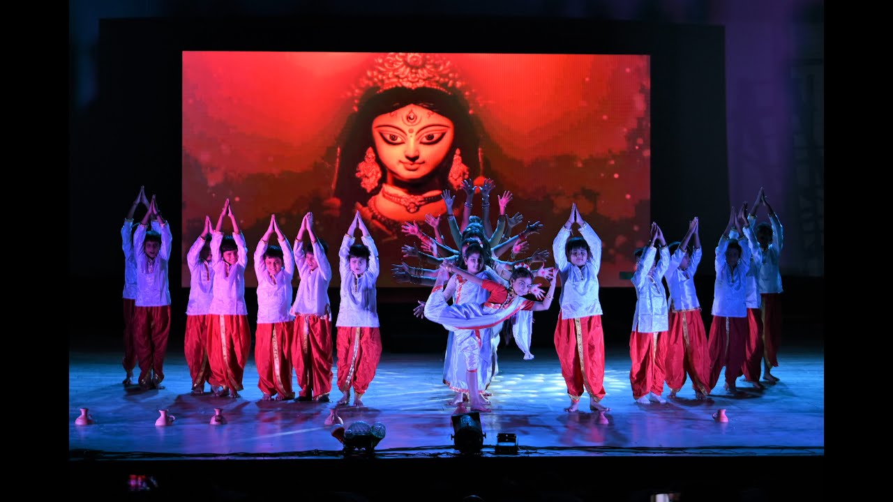 Dance Performance By Kids In Durga Puja| ঢাক বাজা কাঁসর বাজা | ঢাকের ...