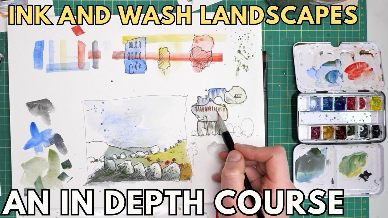 Ink and Watercolor Landscapes - An In Depth Course - YouTube