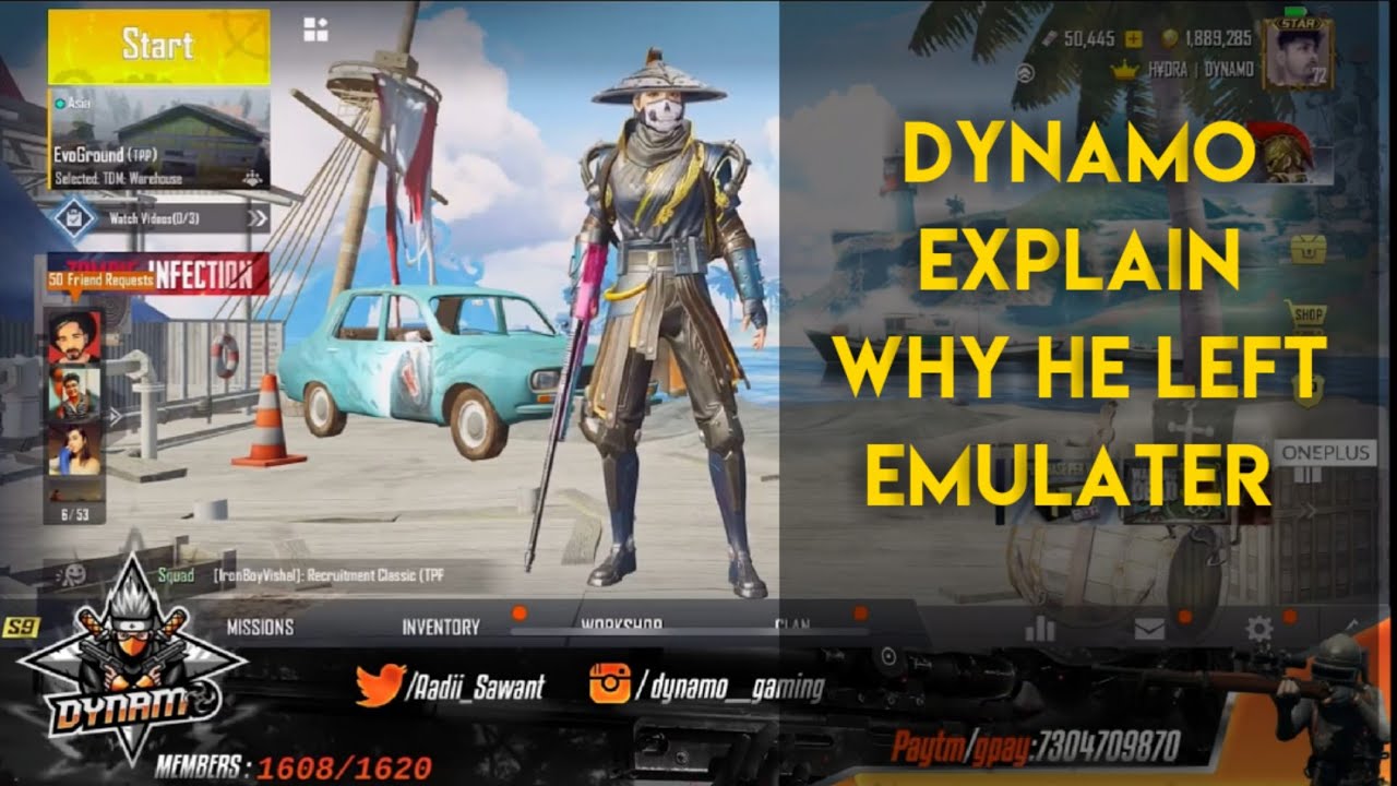 Dynamo pubg Explain why he switch to mobile | why he left emulator ...