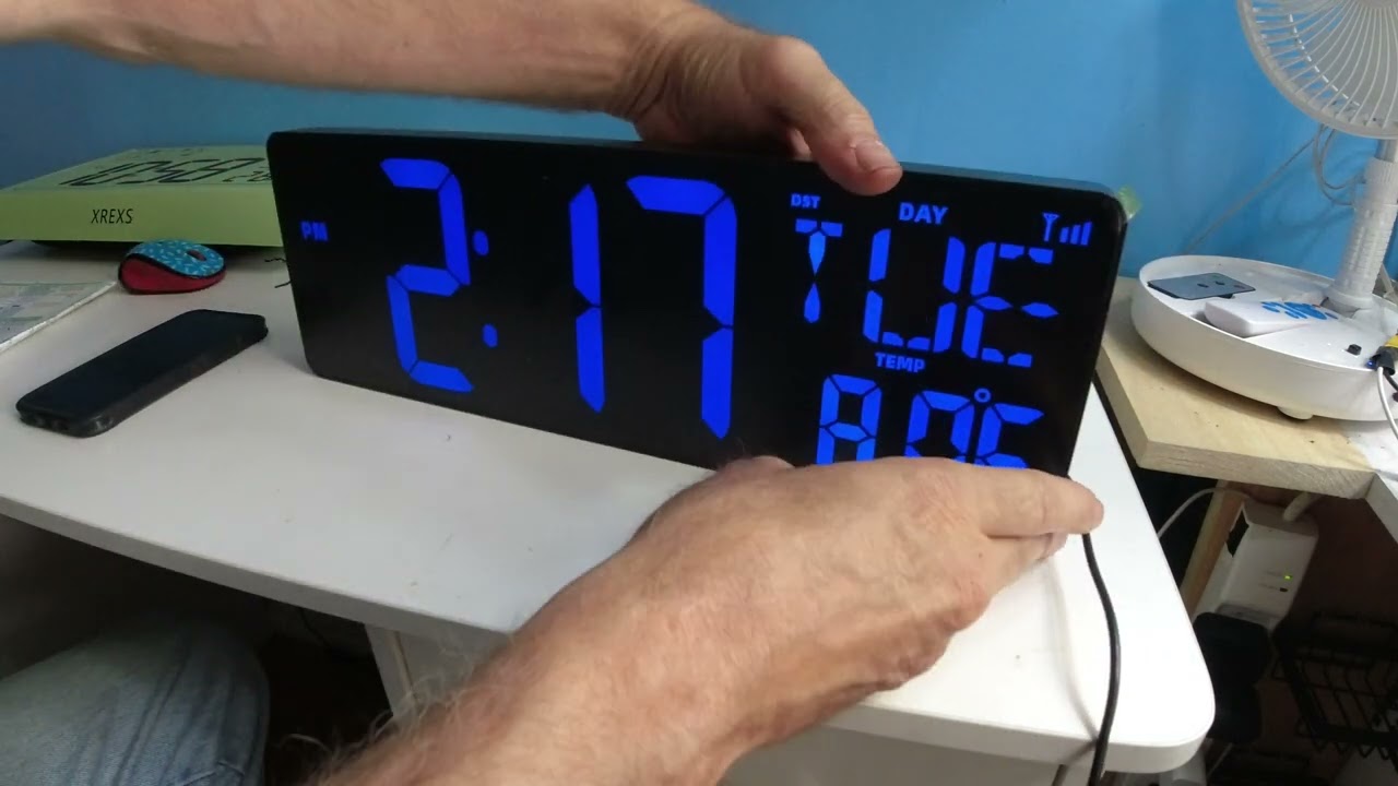 XREXS Large Digital Wall Clock WiFi Sync - YouTube