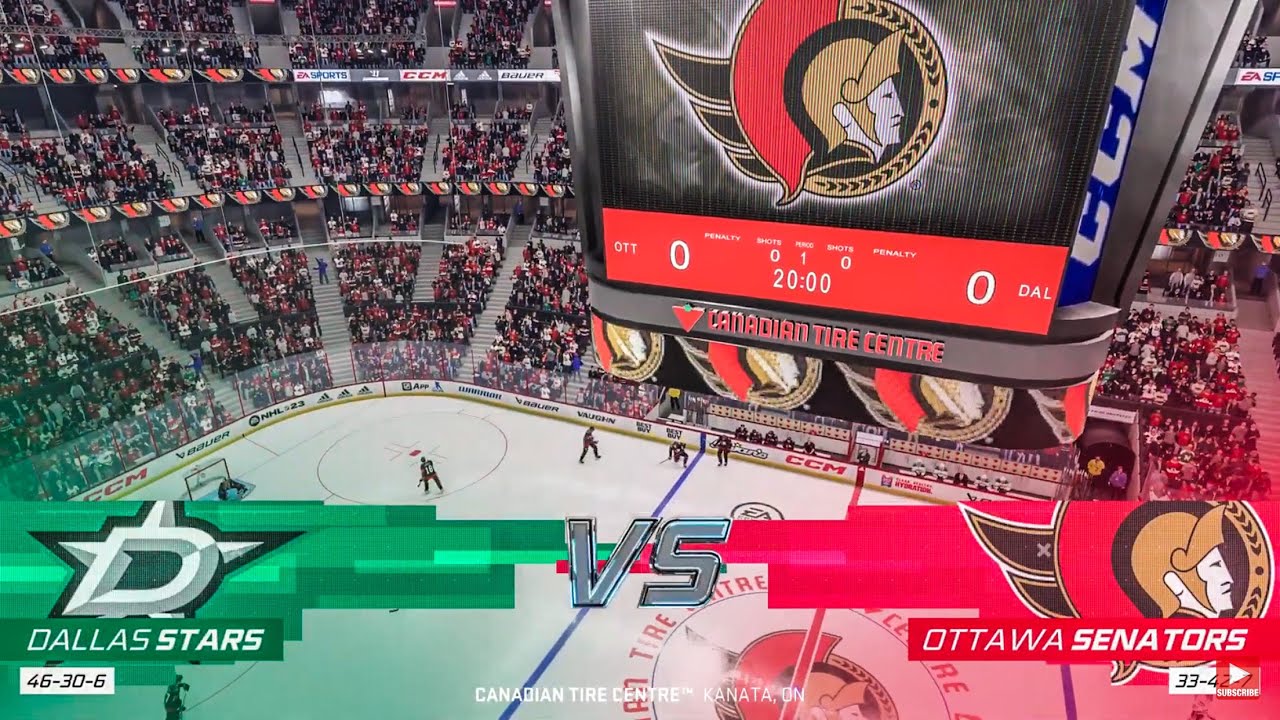 Dallas Stars vs Ottawa Senators 10/24/2022 NHL 23 Gameplay - YouTube