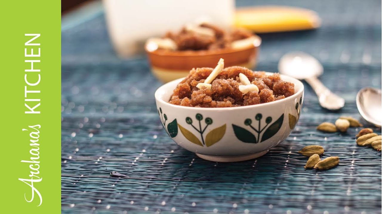 Ragi & Wheat Halwa Recipe (Finger Millet Pudding) by Archana's Kitchen ...