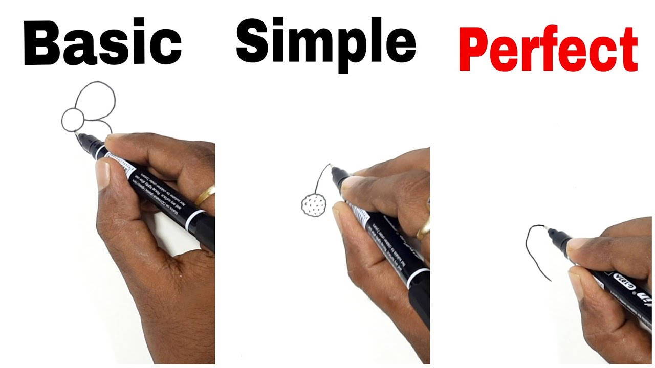 How To Draw Flowers | Basic,Simple,Better,Perfect Very Easy & Simple ...