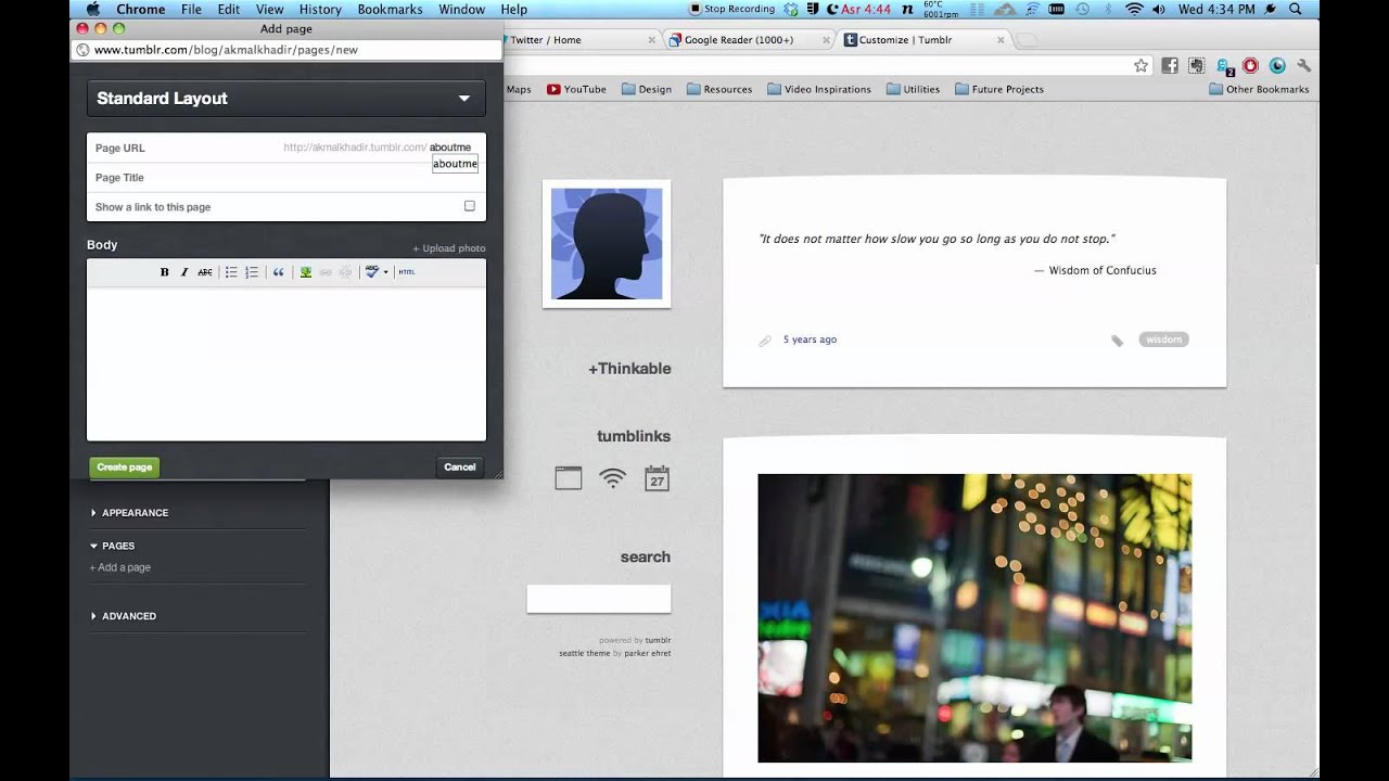 HOW TO - Create Additional Tab on Tumblr - YouTube