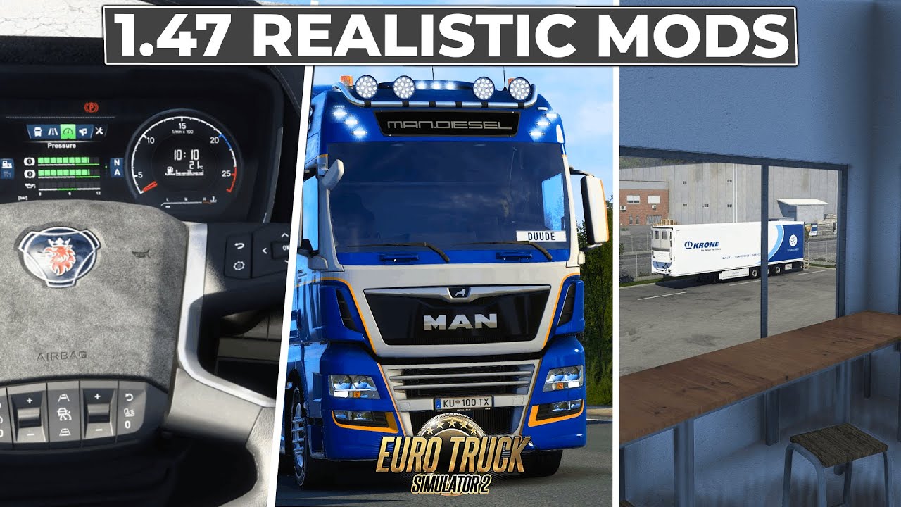 Top 10 Realistic Mods For ETS2 1.47 - YouTube