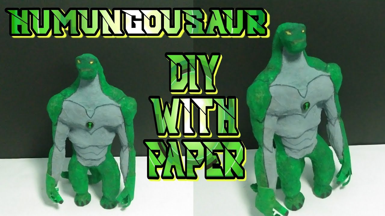 make humungousaur with paper/diy classic humungousaur easy/innovative ...