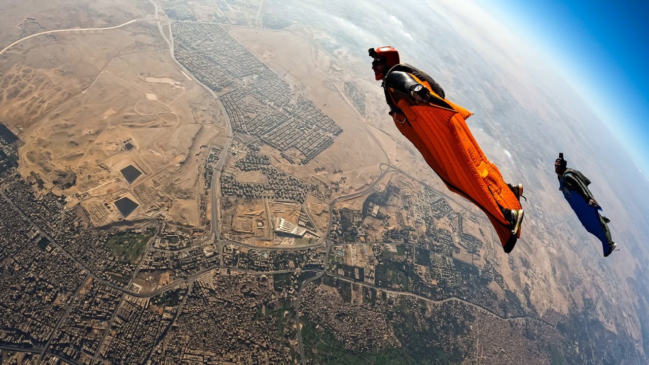 Wingsuit Flying Over the Egyptian Pyramids - YouTube