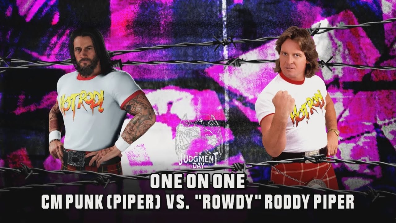 CM PUNK VS ROWDY PIPER. WWE 2K24. TQSVERSE - YouTube