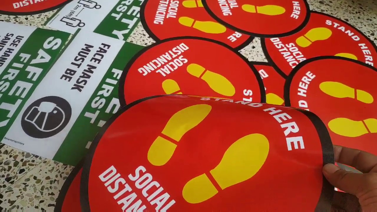 How to apply safety sign footprint - YouTube