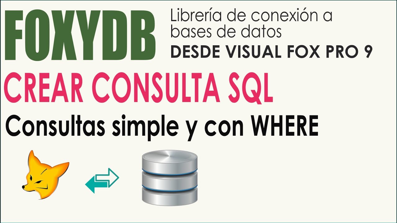 Visual Fox Pro 9 Liberia FoxyDb | Crear Consultas SQL muy fácilmente. - YouTube