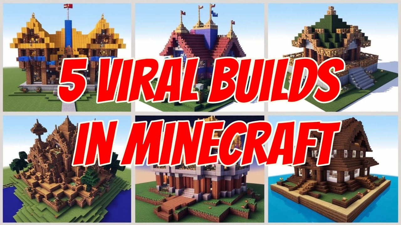 5 Viral builds in Minecraft - YouTube