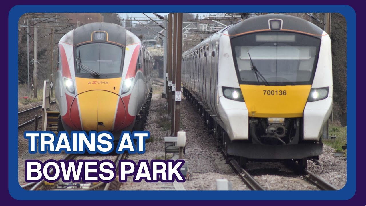 **ECML Diverts** Trains At Bowes Park railway station 25 02 2023 - YouTube