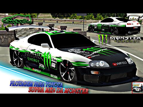 PLOTAGEM PARA TOYOTA SUPRA MK4 DA MONSTER ENERGY(car parking ...