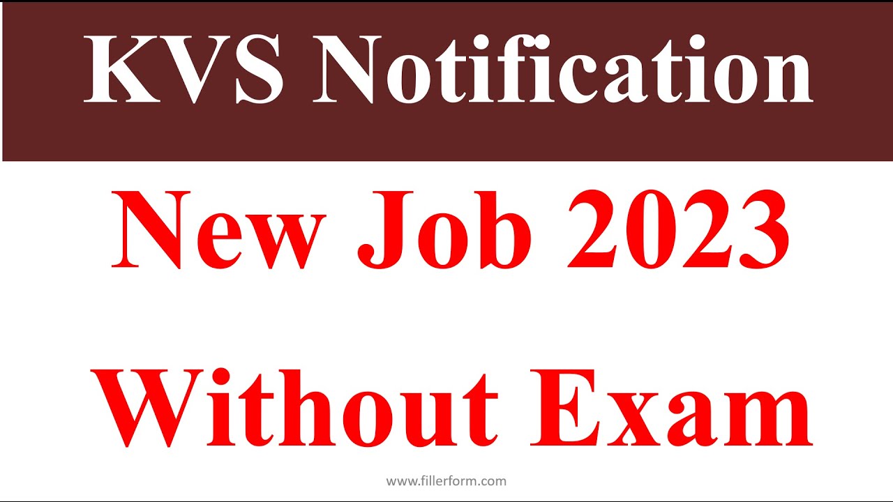 KVS Vacancy 2023 | kvs vacancy 2023 notification | kvs vacancy 2022 ...