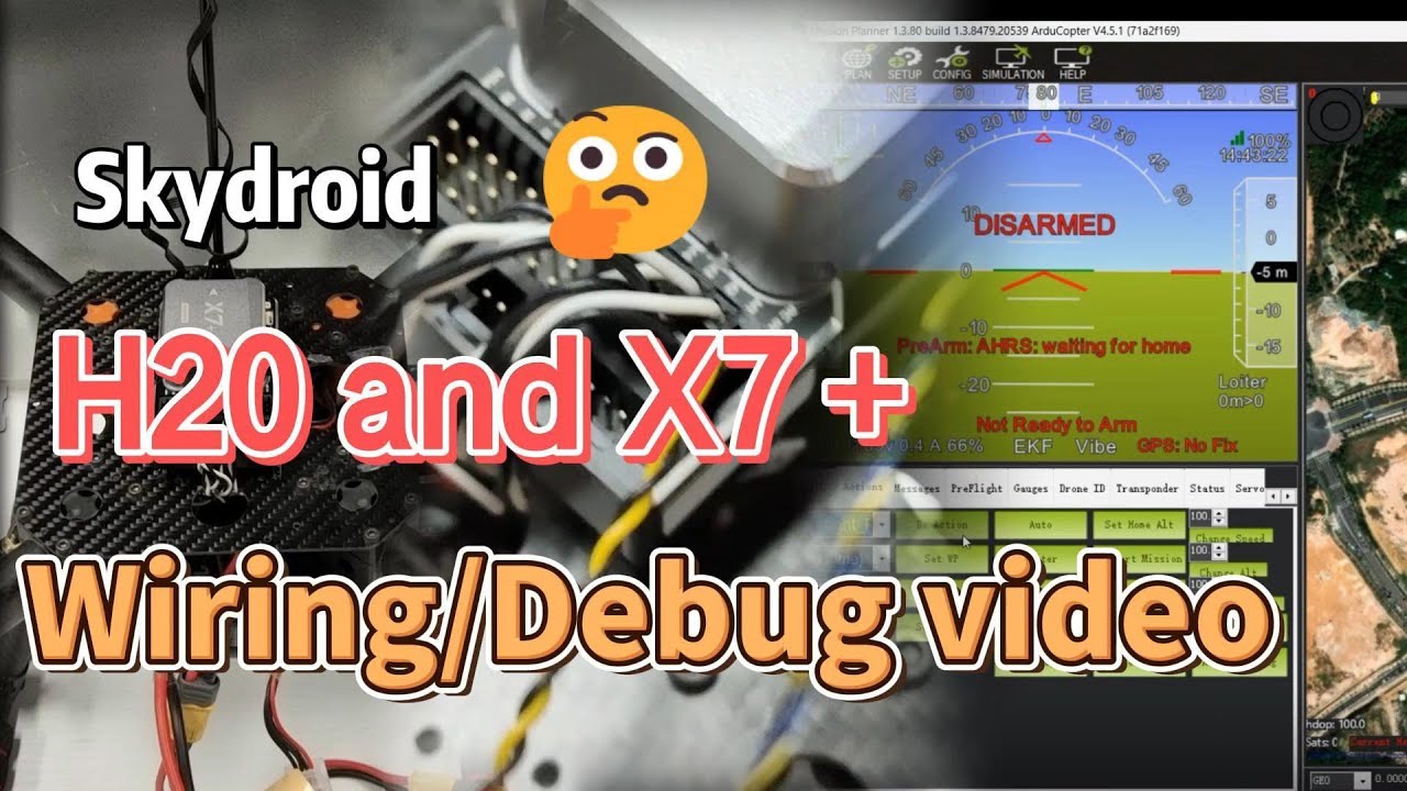 Wiring and debugging of the Skydroid H20 and X7+ Flight Controller - YouTube