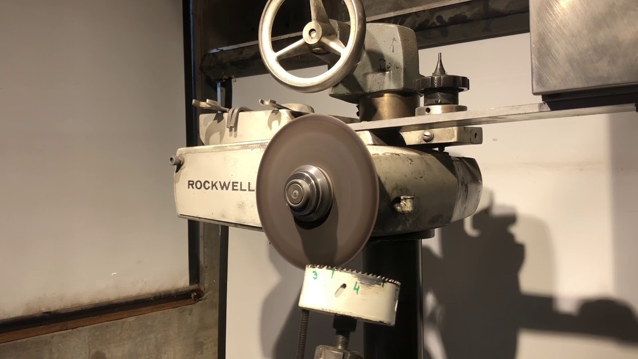 Hole Saw Cutter Sharpening with CNC controller - YouTube
