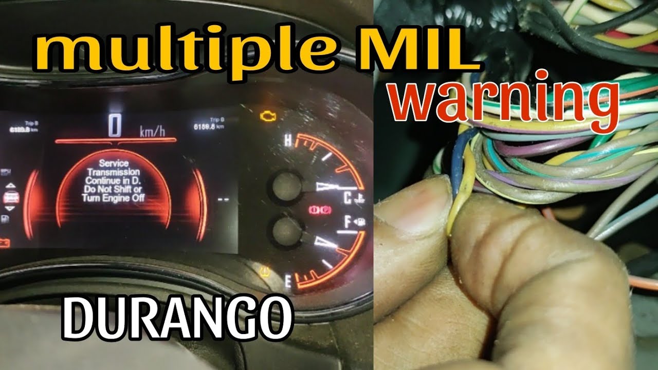 Durango multiple MIL warning light - YouTube