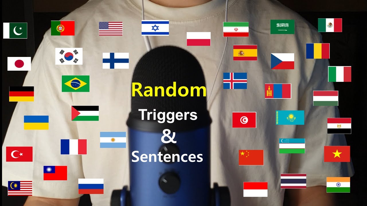 ASMR Whispering Random Triggers and Sentences In 29 Different languages ...
