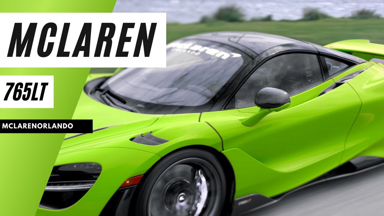 McLaren 765LT Lime Green Coupe - McLaren Orlando - YouTube