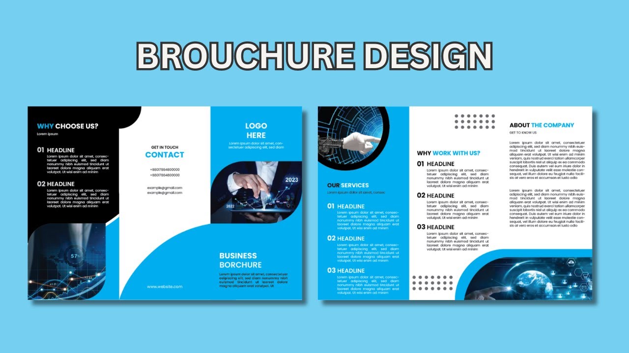 brochure design ideas | How to make trifold brochure in illustrator ...