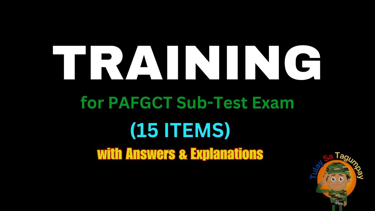 FREE PAFGCT EXAM REVIEWER (Training) - YouTube